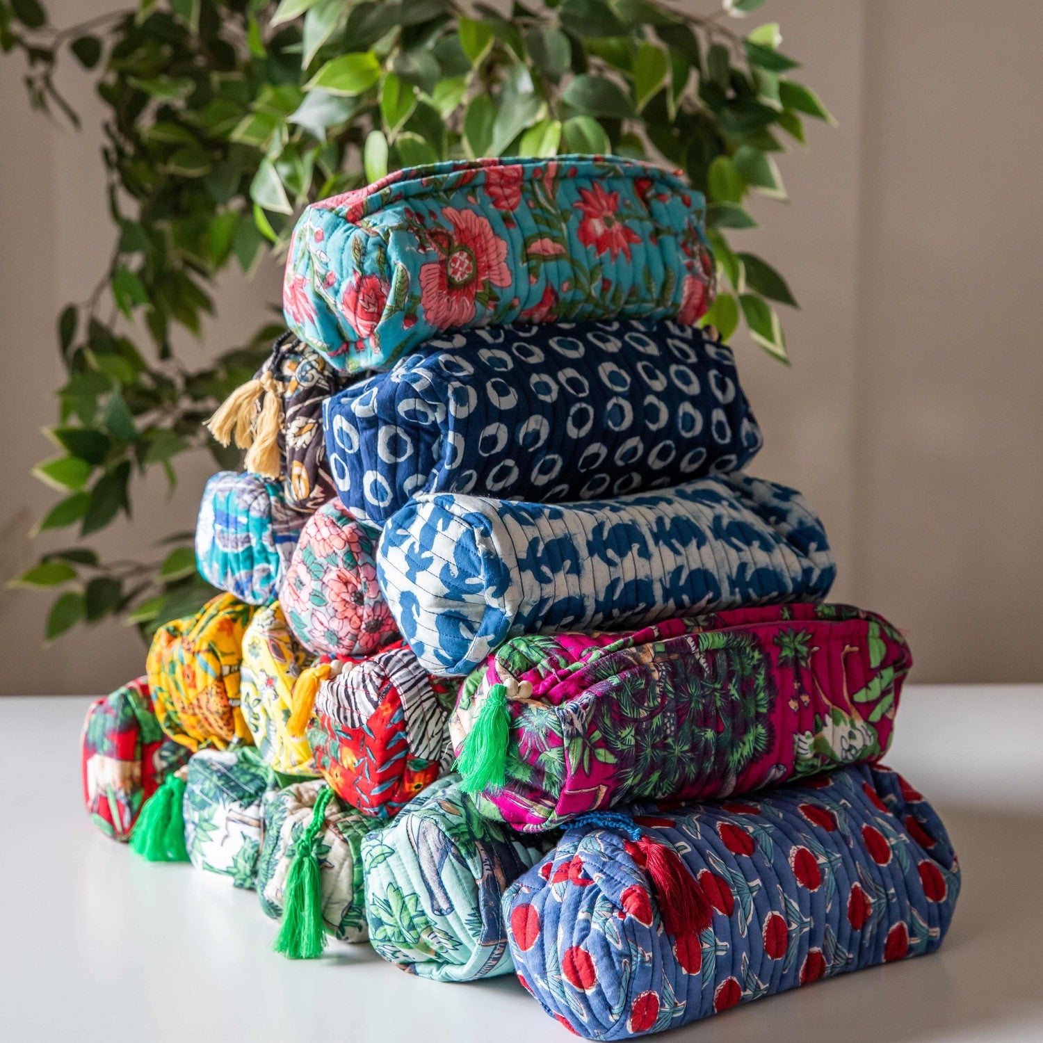 Assorted Set of Multicolour Pouches – House of Ekam