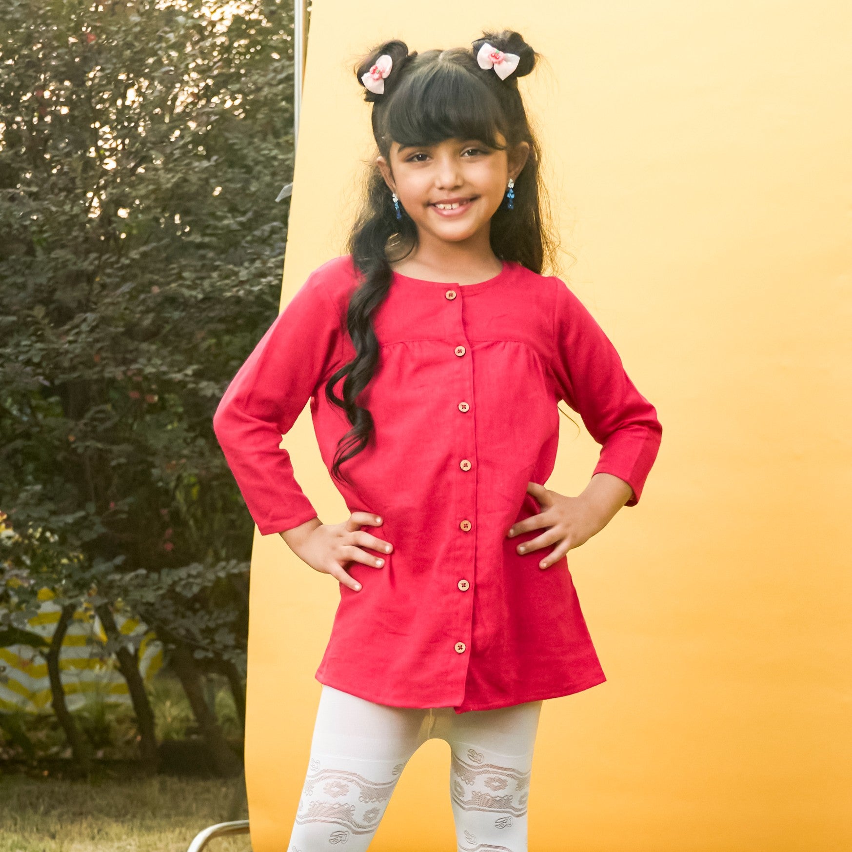 Solid Pink Cotton Girls Dress | Designer Cotton Clothes for Girls ...