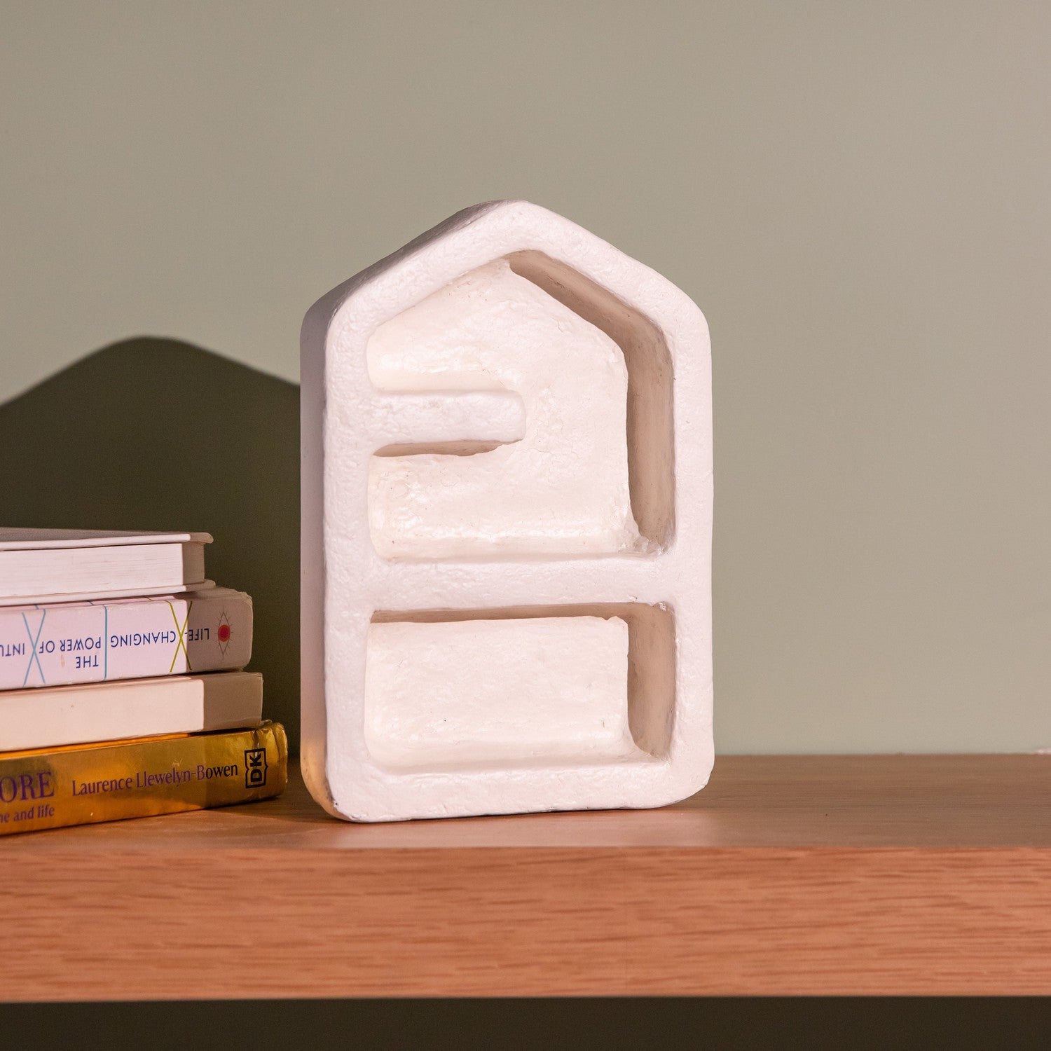 Off White Textured Paper Mache Showpiece - Home Decoration - Table ...