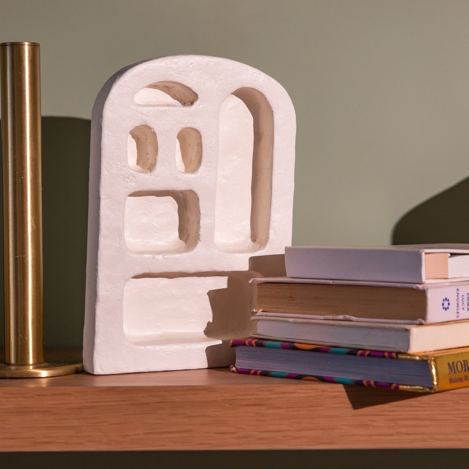 Off White Textured Paper Mache Showpiece - Home Decoration - Table ...