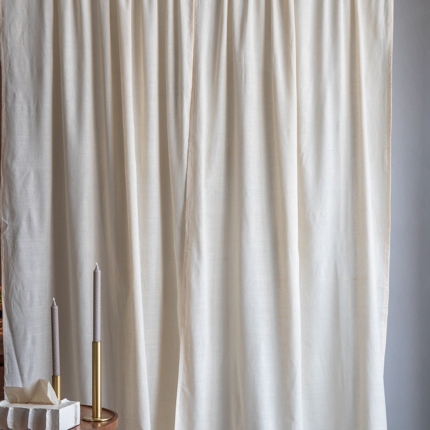 Off white Khadi Handwoven Curtain for Doors & Windows - Loops & Channel ...