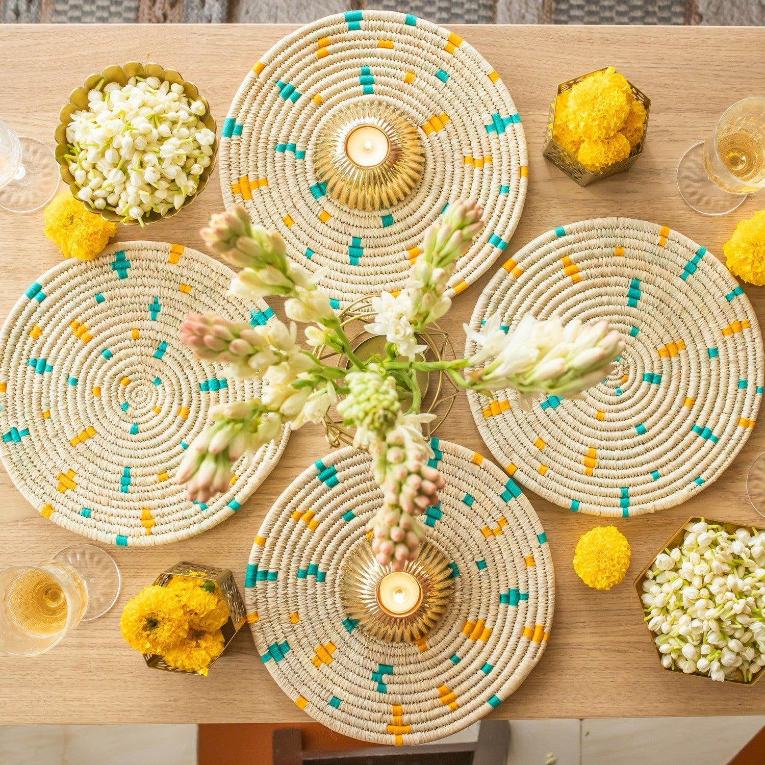 Terrazzo Sabai Dining Table Mat Set of 2/4 - Placemat – House of Ekam